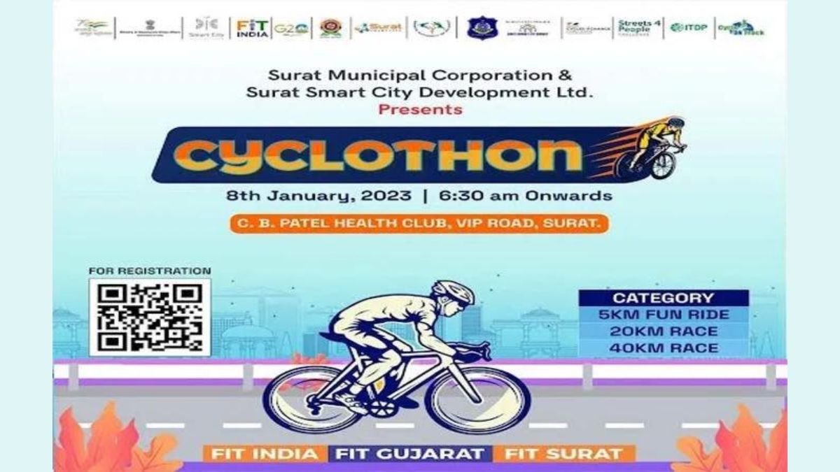 Surat hosts Cyclothon event to encourage use of bicycles - The Blunt Times