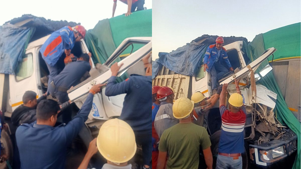 Surat : AM/NS India’s fire team rescues dumper truck driver from ...