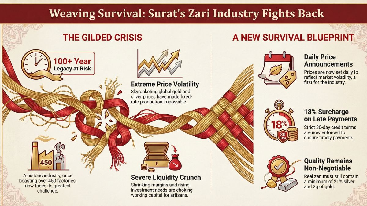 Surat Zari Industry Shifts to Daily Pricing Amid Metal Volatility - The ...